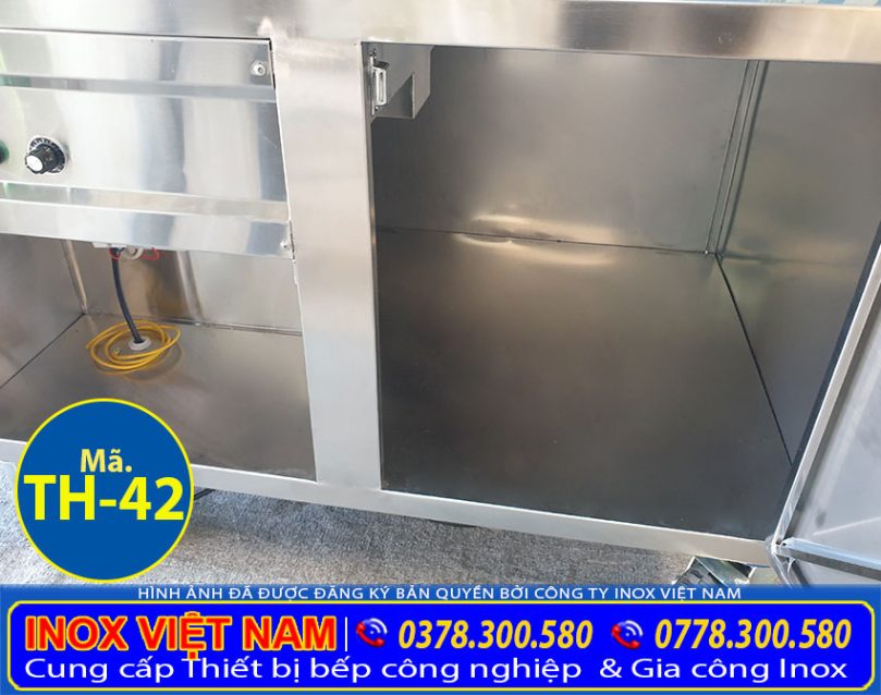 Tủ Giữ Nóng Thức Ăn Inox 6 Khay TH-42 - Bếp Inox Việt Nam